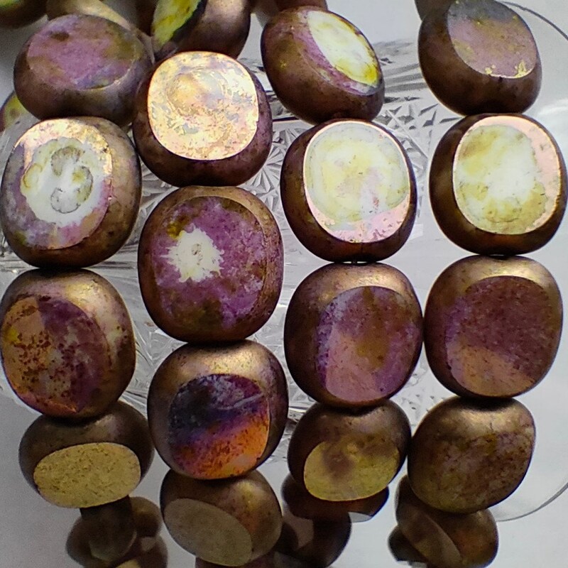 Czech Glass Coin - Etsy