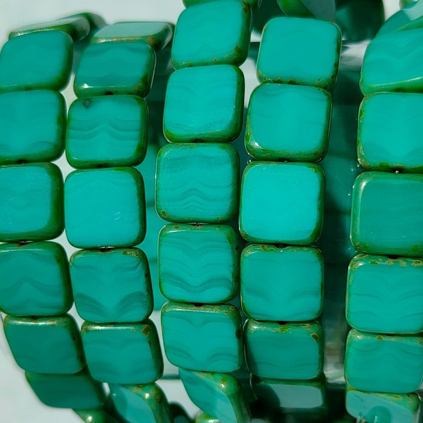 Square Glass Beads - Etsy