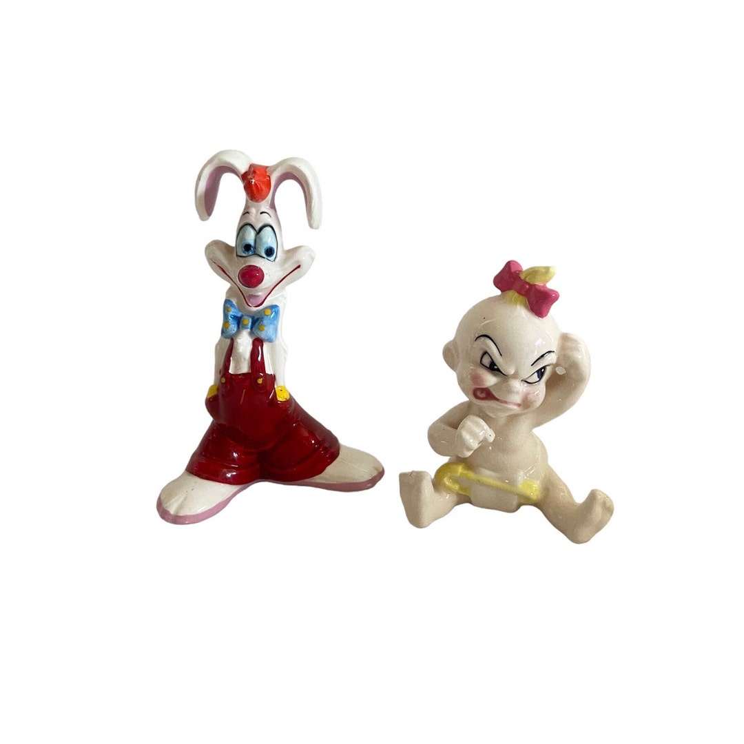 1987 Vintage Disney who Framed Rodger Rabbit and Baby Herman Porcelain ...