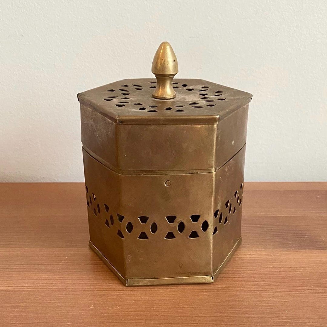 Vintage “cricket” Box With Hinged Lid - Trinket Box / Incense Box - 4.5 ...