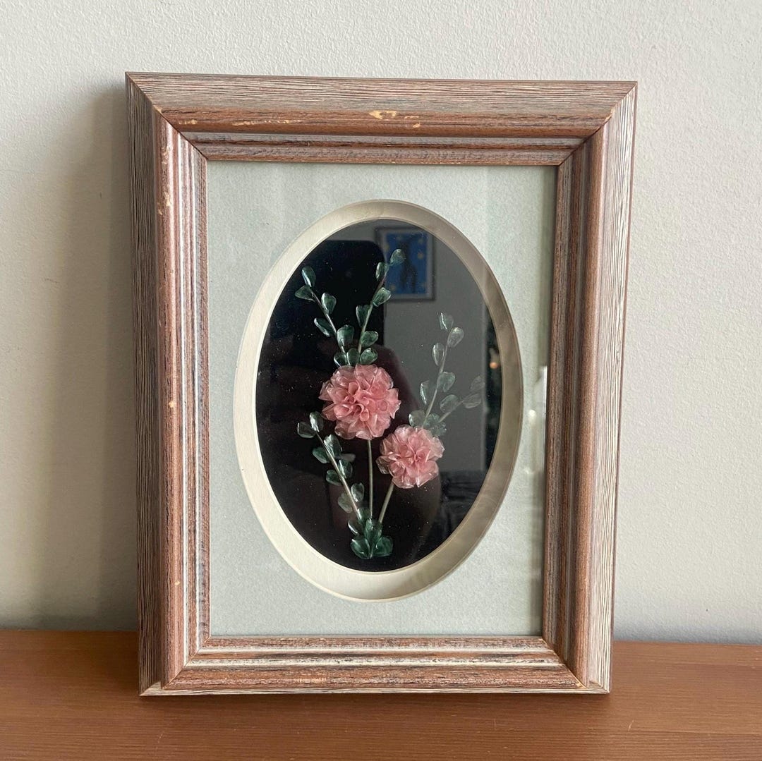 Vintage Aboriginal Fish Scale Floral Art - Retro Floral Art - 9” X 7 ...