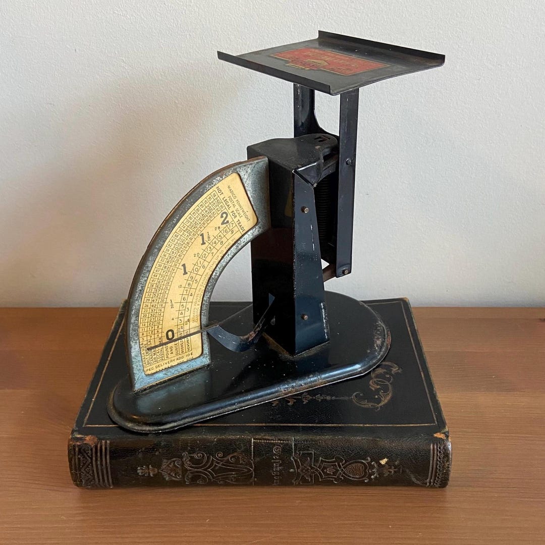 Vintage Black Pennyweight Post Office Scale - 6.5” T X 6.5” L - Etsy