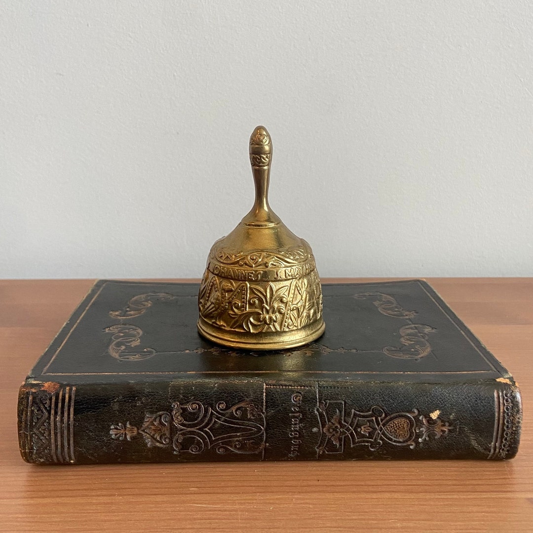 Vintage Small Brass Table Bell Shelf Decor Dinner Bell - Etsy