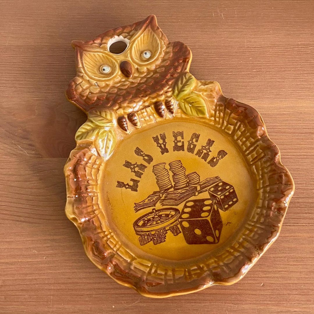 Vintage Las Vegas Owl Spoon Rest / Wall Hanging - 6.5” X 5” - Vintage ...