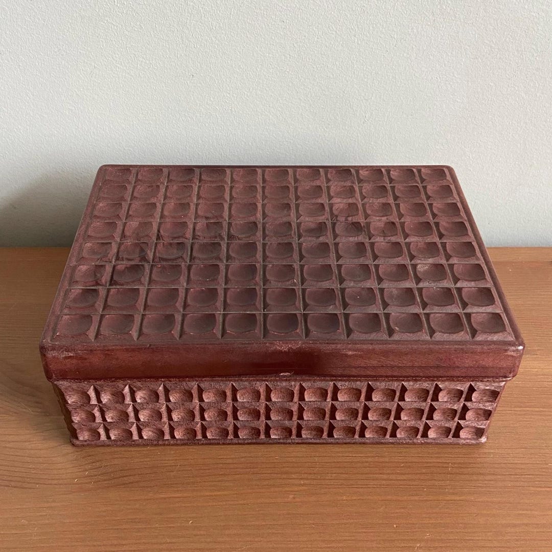 Vintage MCM Textured Plastic Storage Container With Lid - Etsy