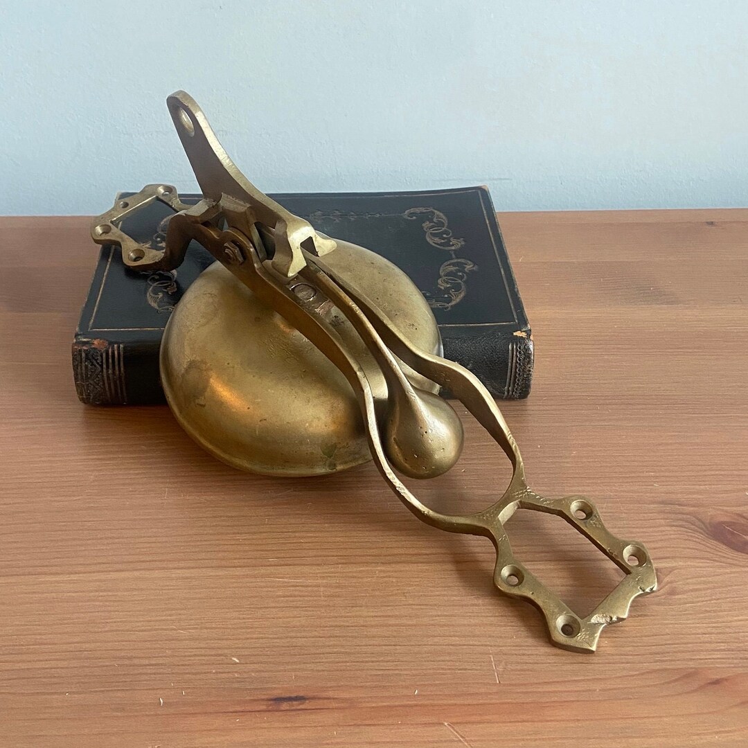 Vintage Brass Trolley Bell Door Knocker - 11.5” L X 4” W X 4.5” D - Etsy