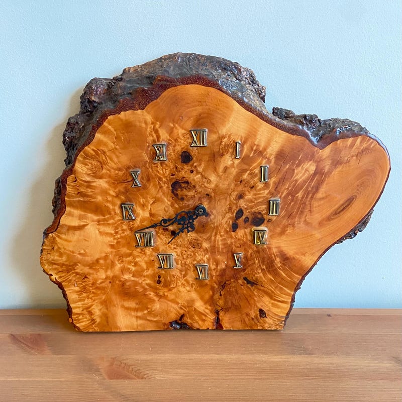 Live Edge Clock - Etsy Canada