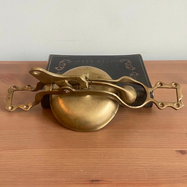 Vintage Brass Trolley Bell Door Knocker - 11.5” L X 4” W X 4.5” D - Etsy