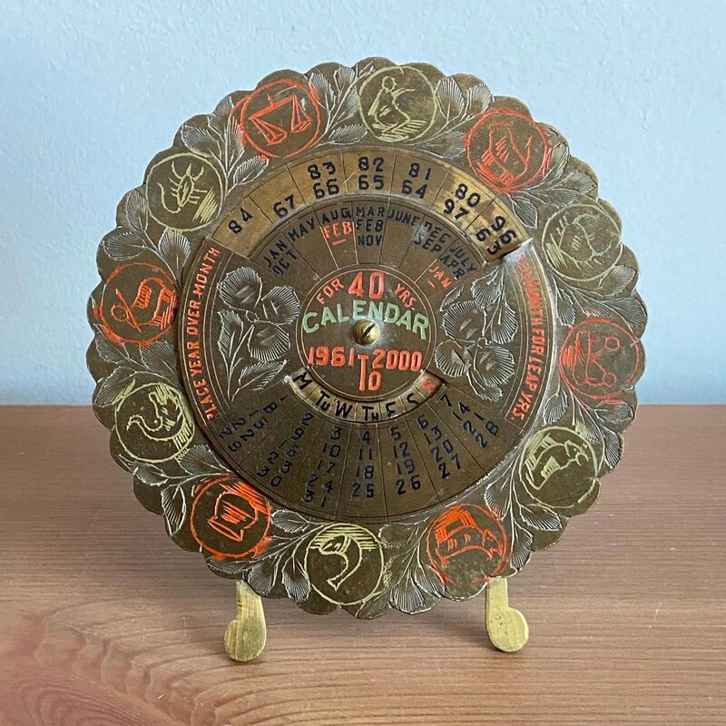 Brass Perpetual Calendar - Etsy