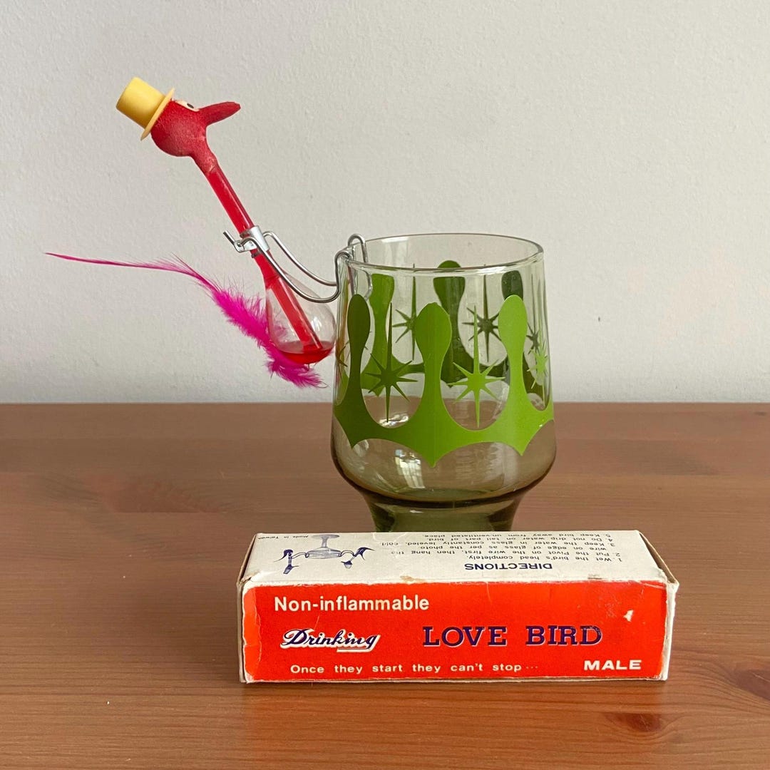 Vintage Novelty “love Bird” Bobbing Bird Gag Gift - 4.5” Long - Retro ...