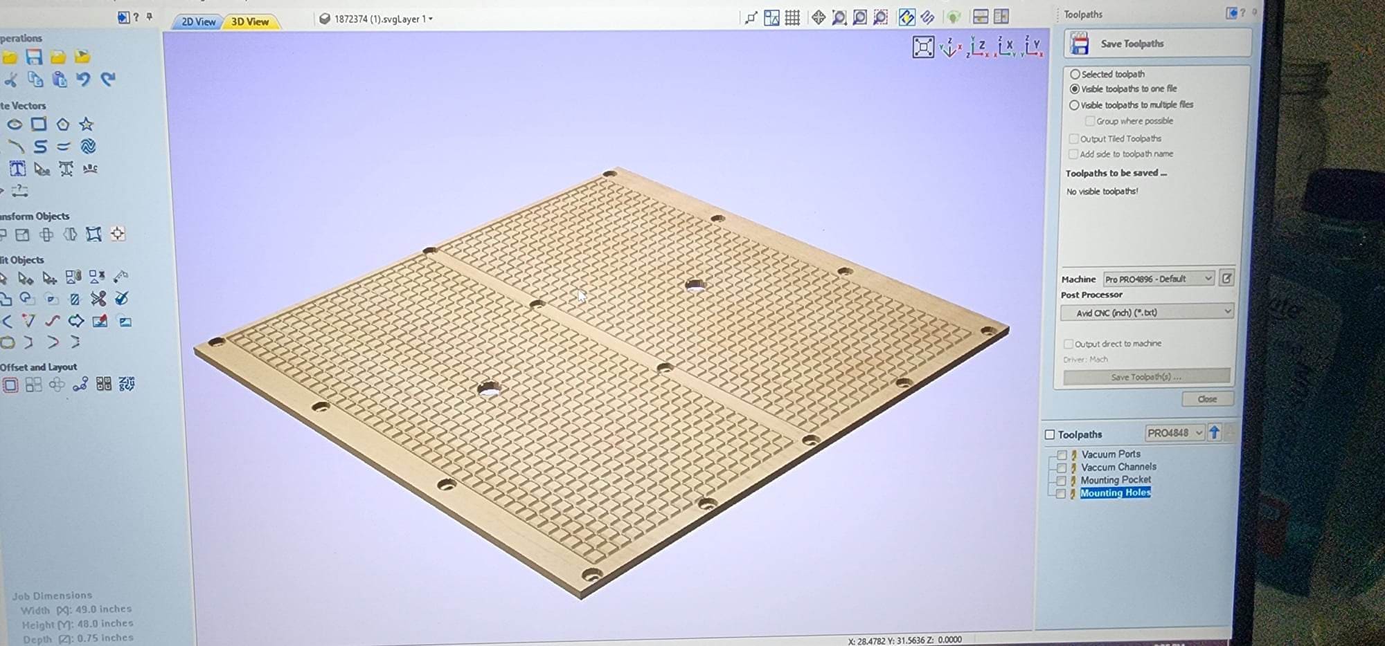 Avid CNC 4x4 Vacuum Table File - Etsy