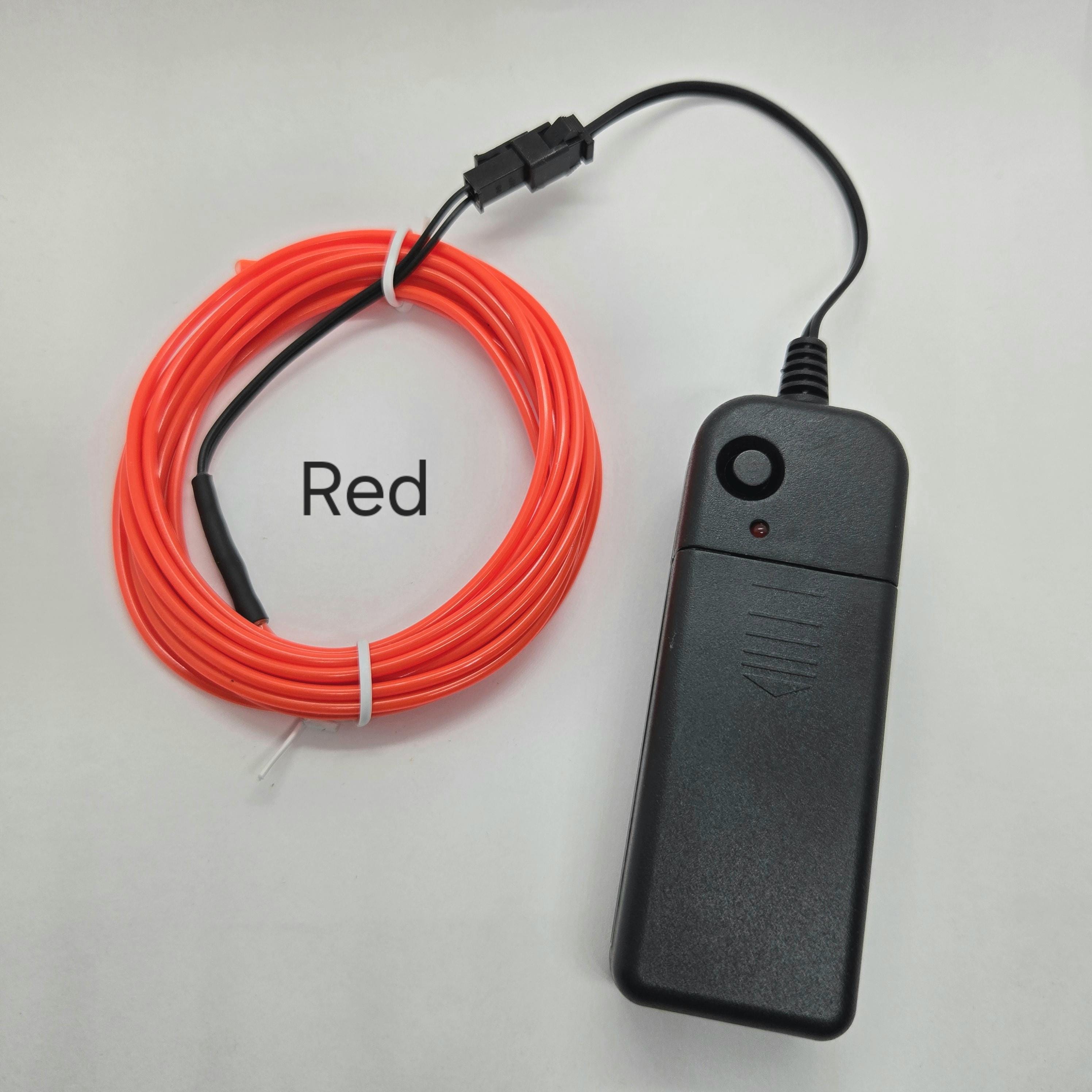 EL Light Wire (9FT) & Adapter - 8 Colors | Flexible Neon Flashing Light ...