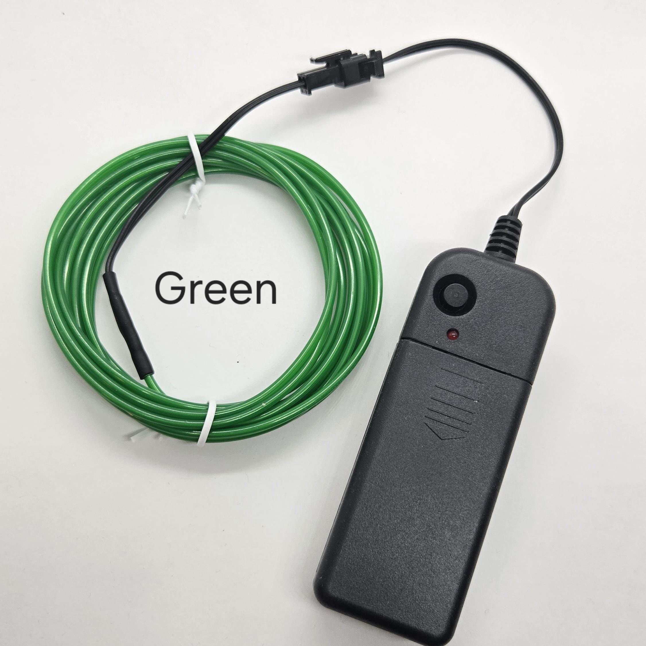 EL Light Wire (9FT) & Adapter - 8 Colors | Flexible Neon Flashing Light ...