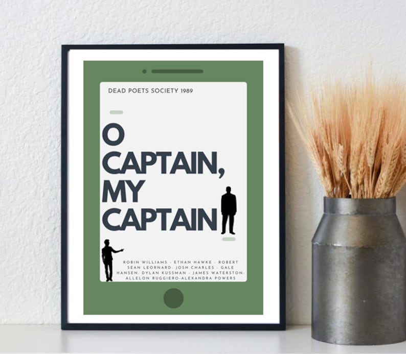 Buy Dead Poets Society, O CAPTAIN, MY CAPTAIN Movie Wall Art, Iconic ...