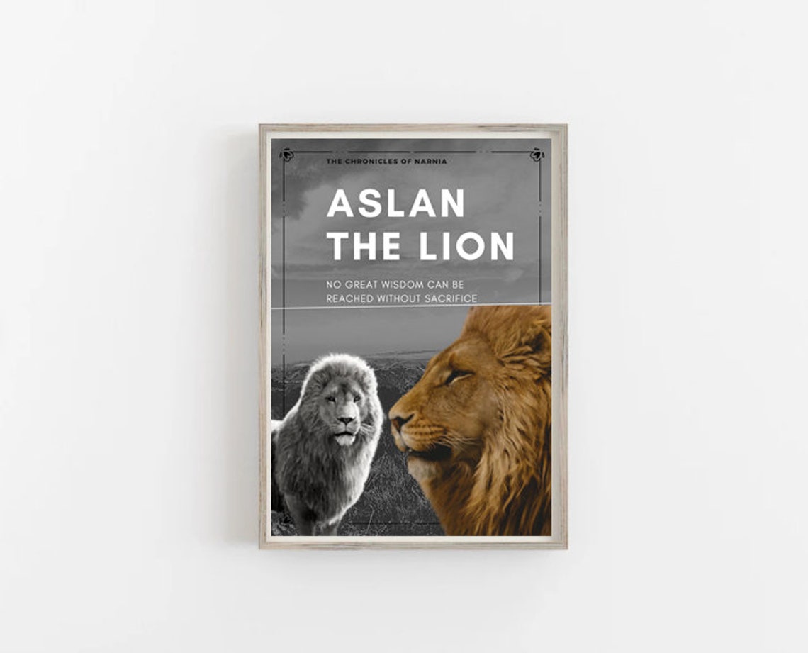 The Chronicles of Narnia, Movie Poster, Wall Art, Aslan the Lion ...