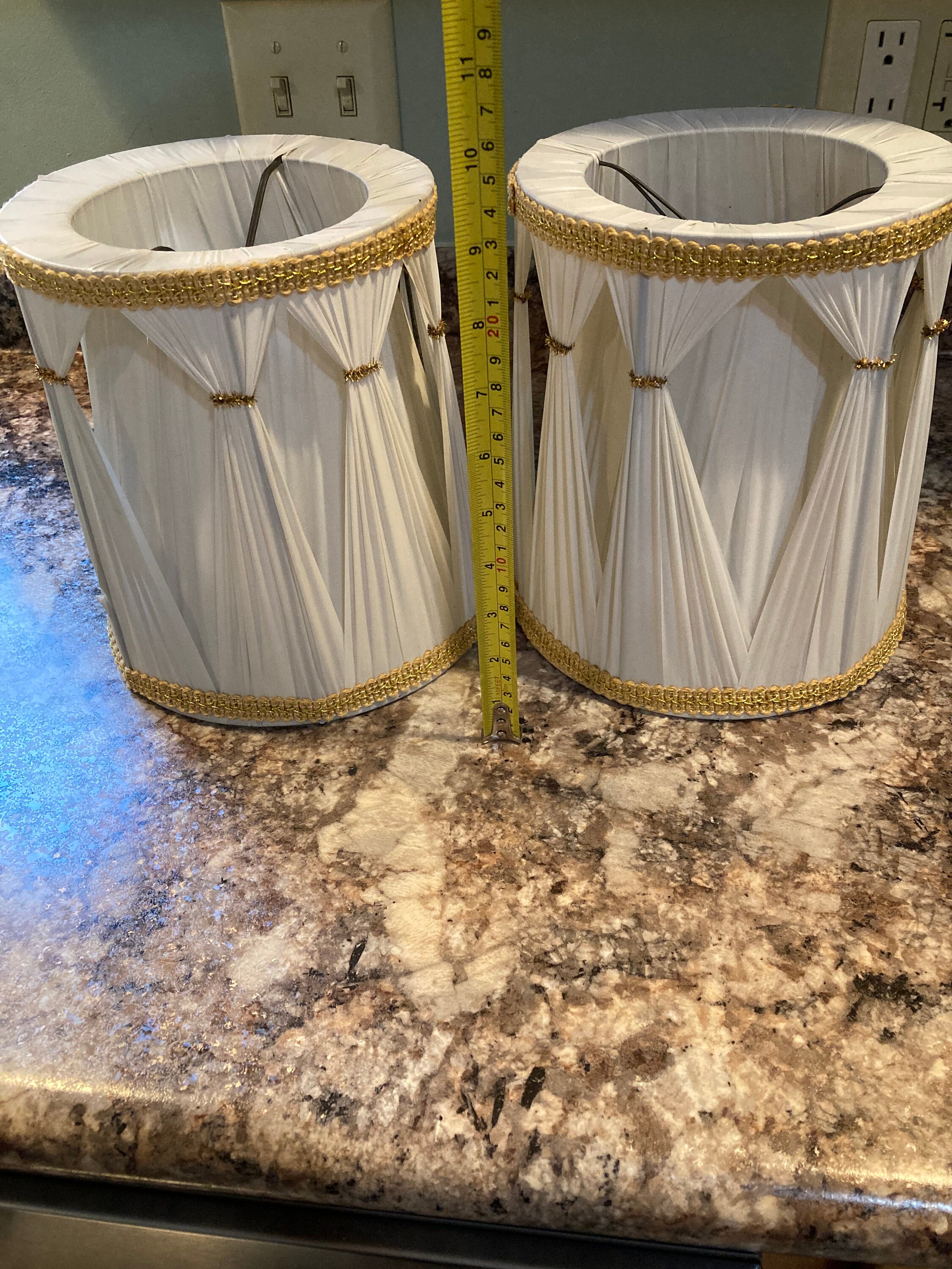 Vintage Mid Century Modern Pull Pleated Plastic Clip on Lampshade ...