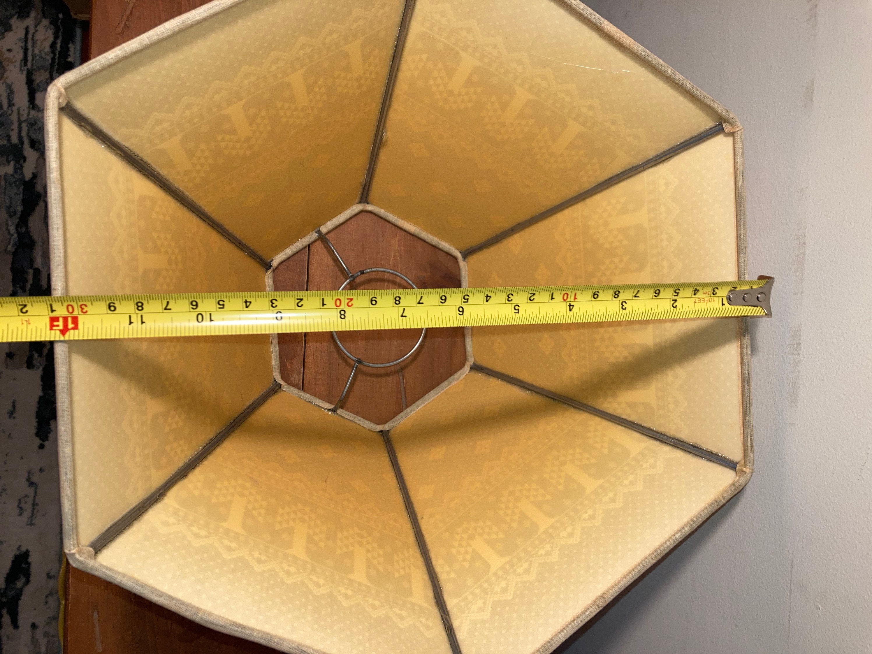 Vintage Lampshade Unique Design and Shape Hexagon Lamp Shade Beige ...