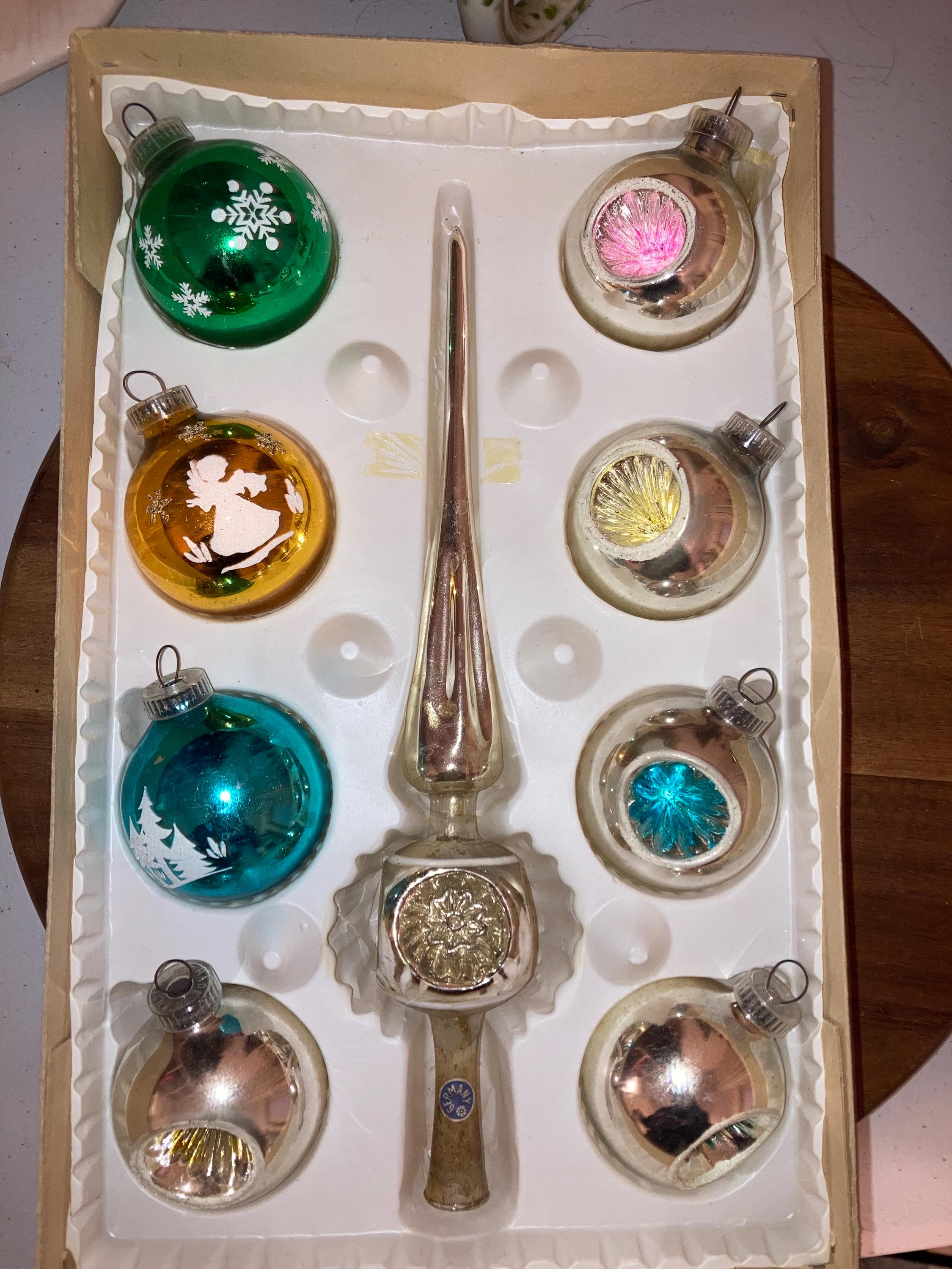 Vintage German Tree Topper Austria Ornaments Indents With Box - Etsy