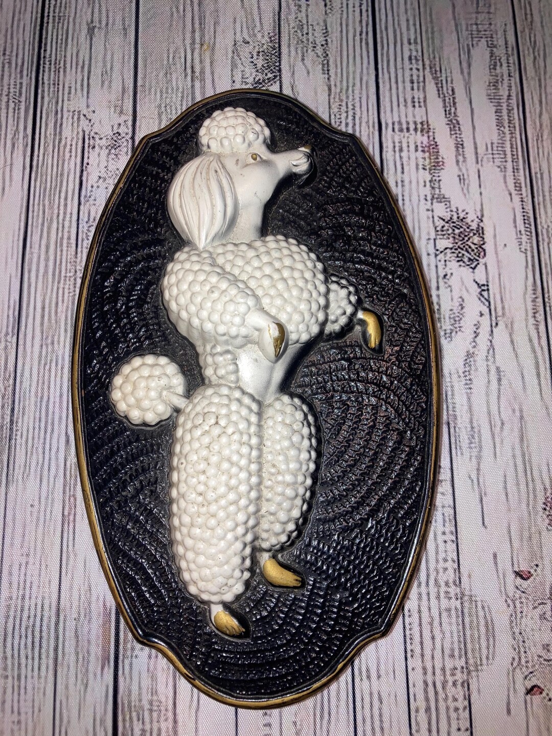 1969 Chalkware Poodle Decor - Etsy