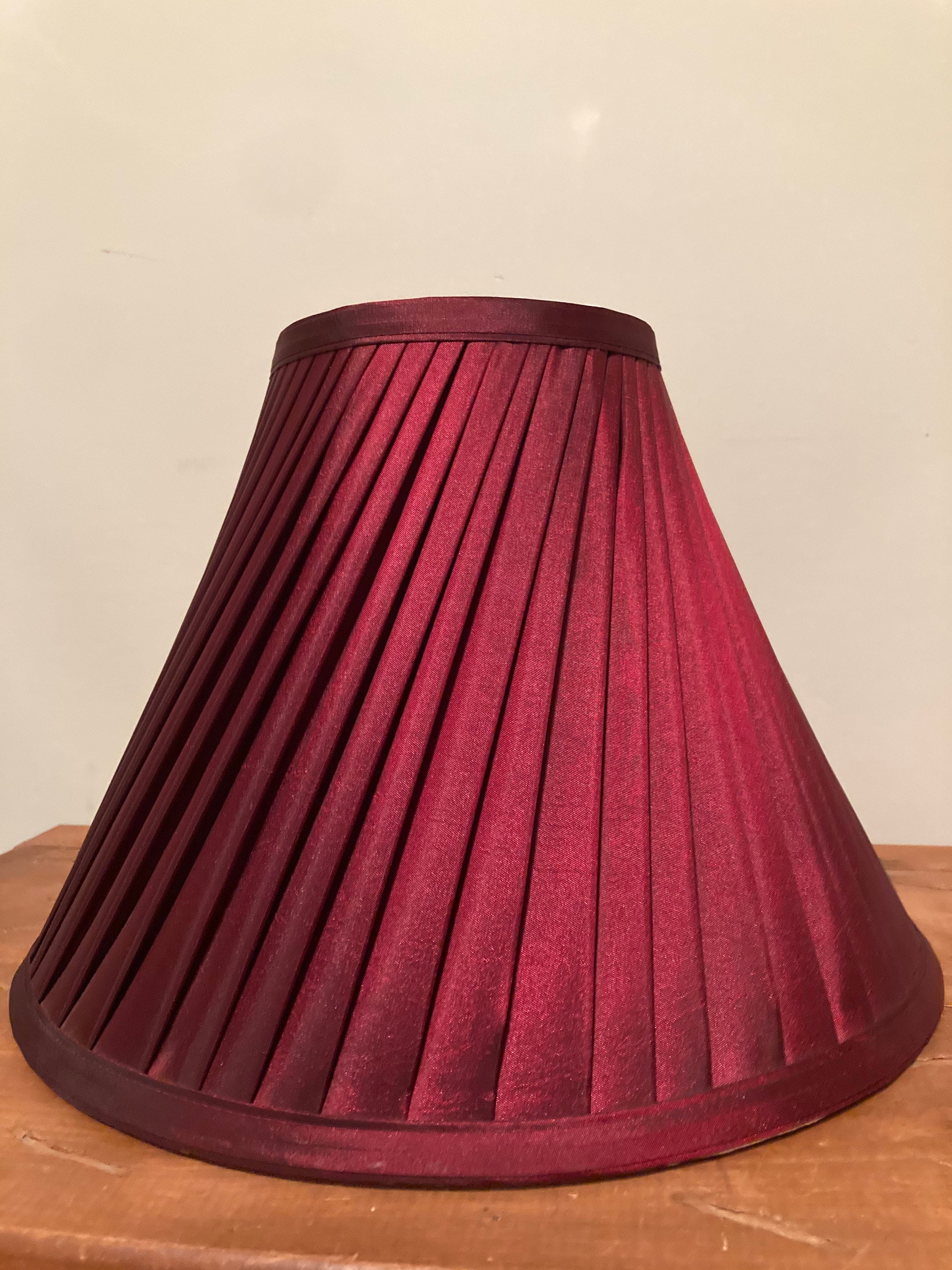 Vintage Maroon Twisted Pleated Lampshade, Wine Colored Lampshade ...