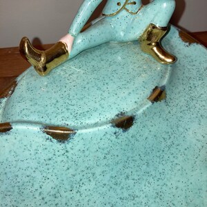 1960s Vintage HTF Pixie Elf Mid Century Ceramic Ashtray Turquoise Light ...