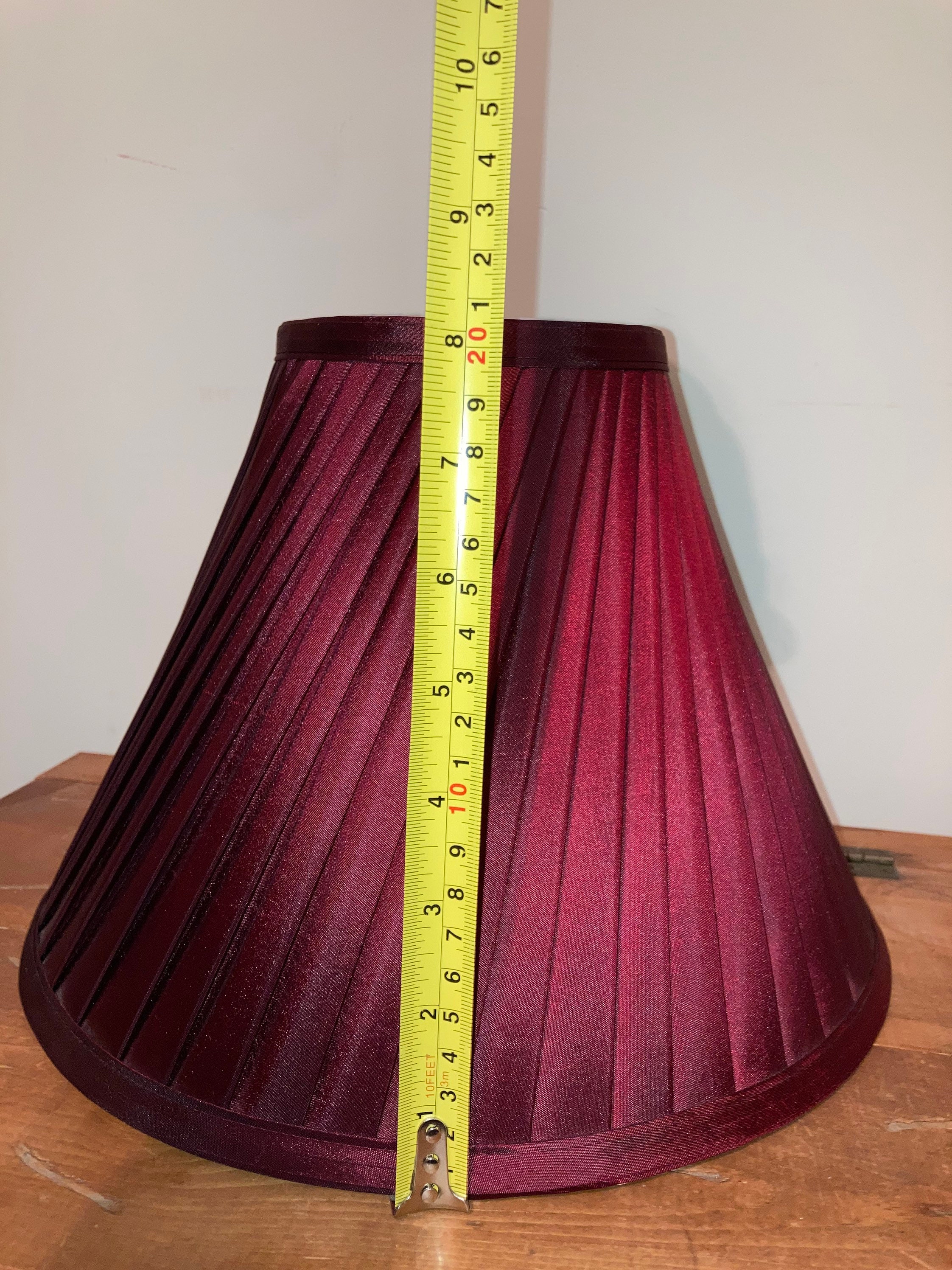 Vintage Maroon Twisted Pleated Lampshade, Wine Colored Lampshade ...