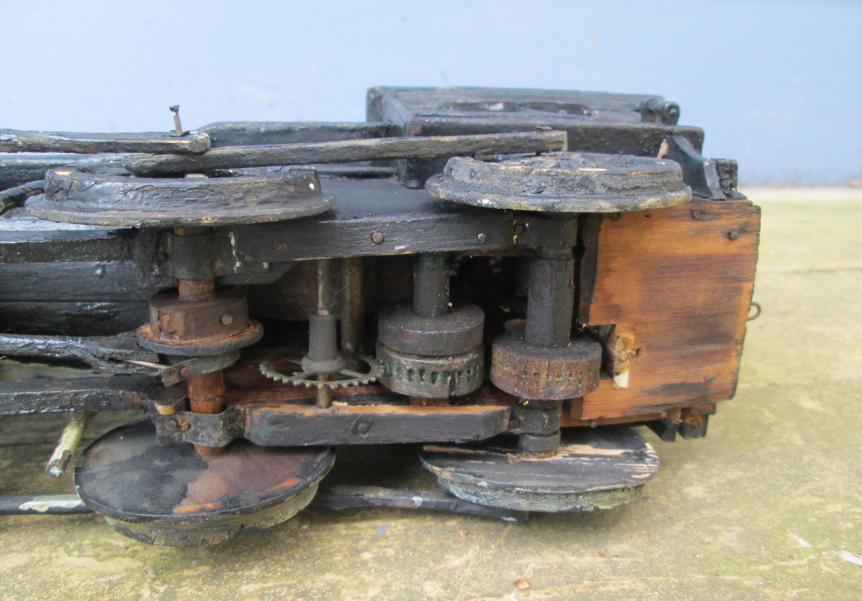 Vintage or Antique Prison Art (?) Detailed Locomotive W/ Clockwork ...