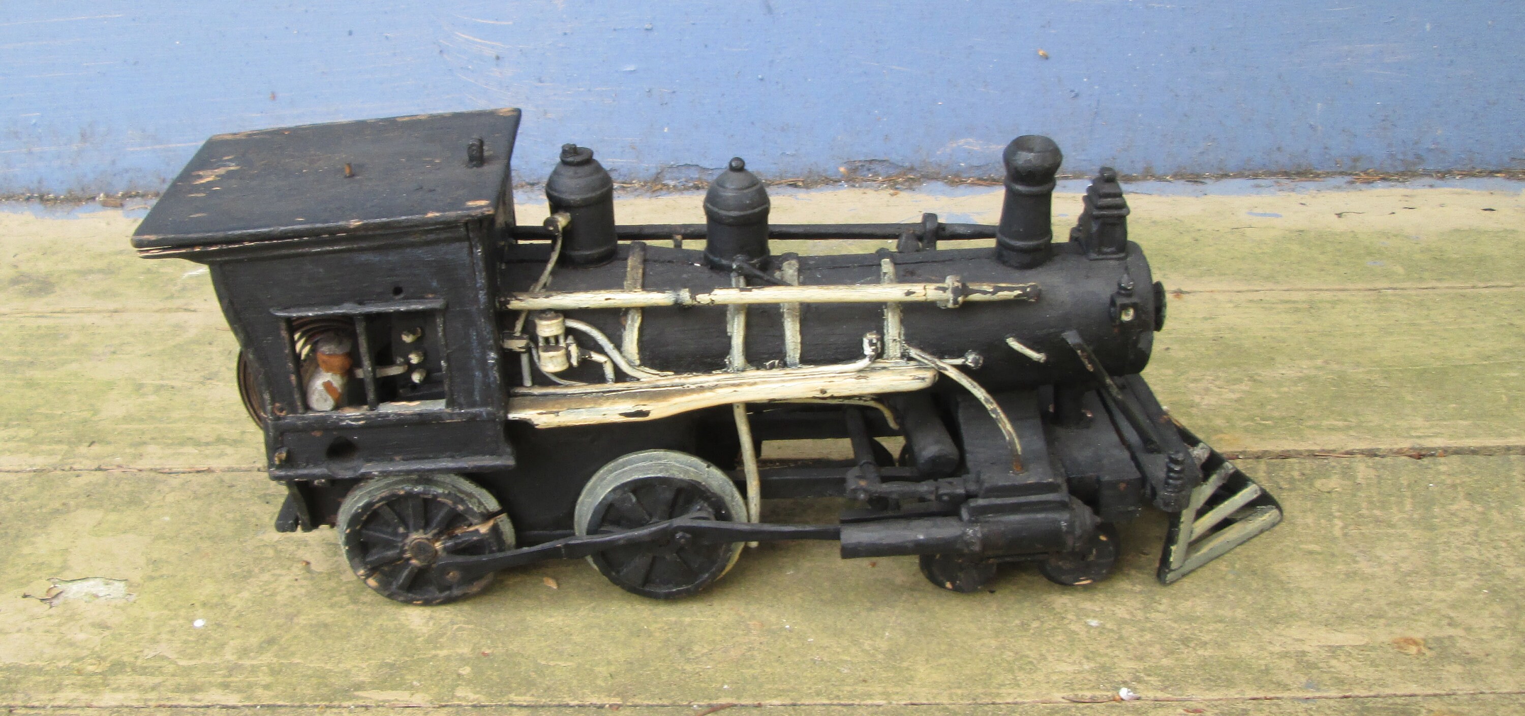 Vintage or Antique Prison Art (?) Detailed Locomotive W/ Clockwork ...
