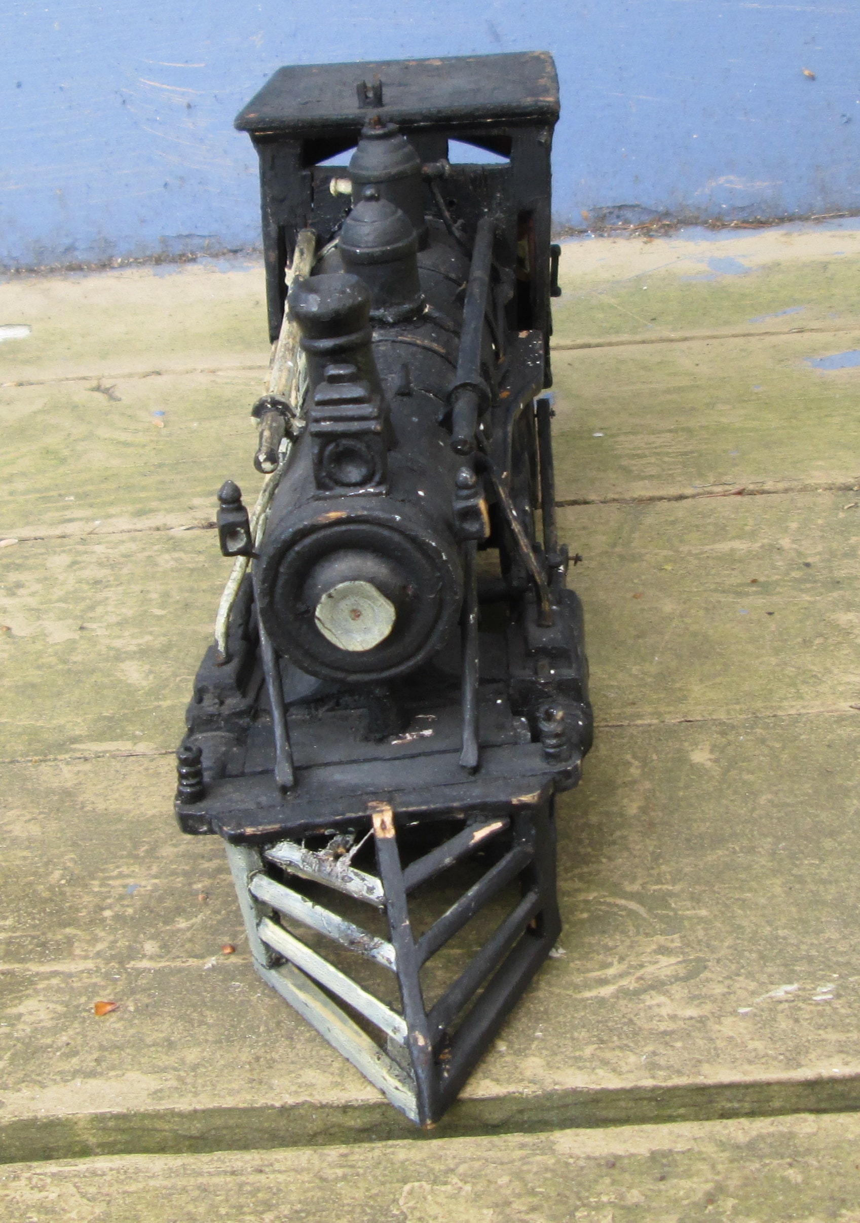 Vintage or Antique Prison Art (?) Detailed Locomotive W/ Clockwork ...