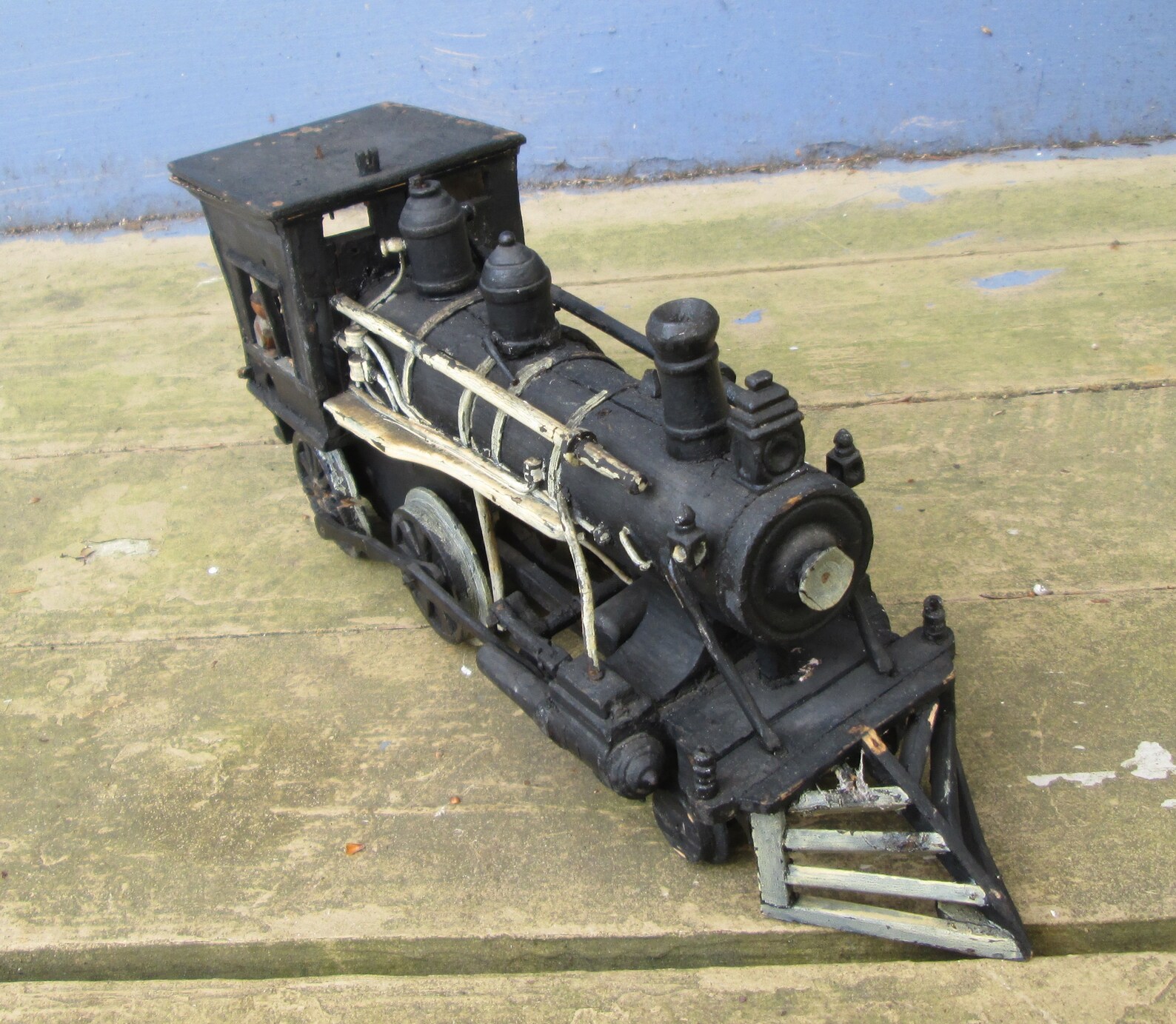 Vintage or Antique Prison Art (?) Detailed Locomotive W/ Clockwork ...