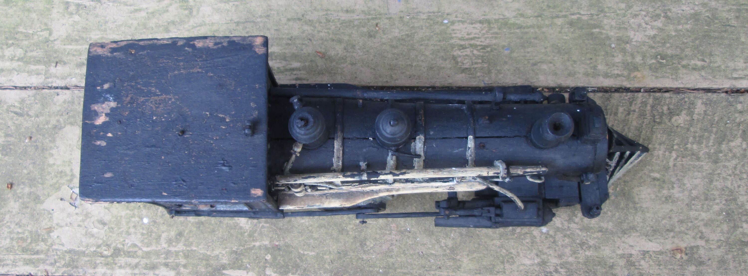 Vintage or Antique Prison Art (?) Detailed Locomotive W/ Clockwork ...