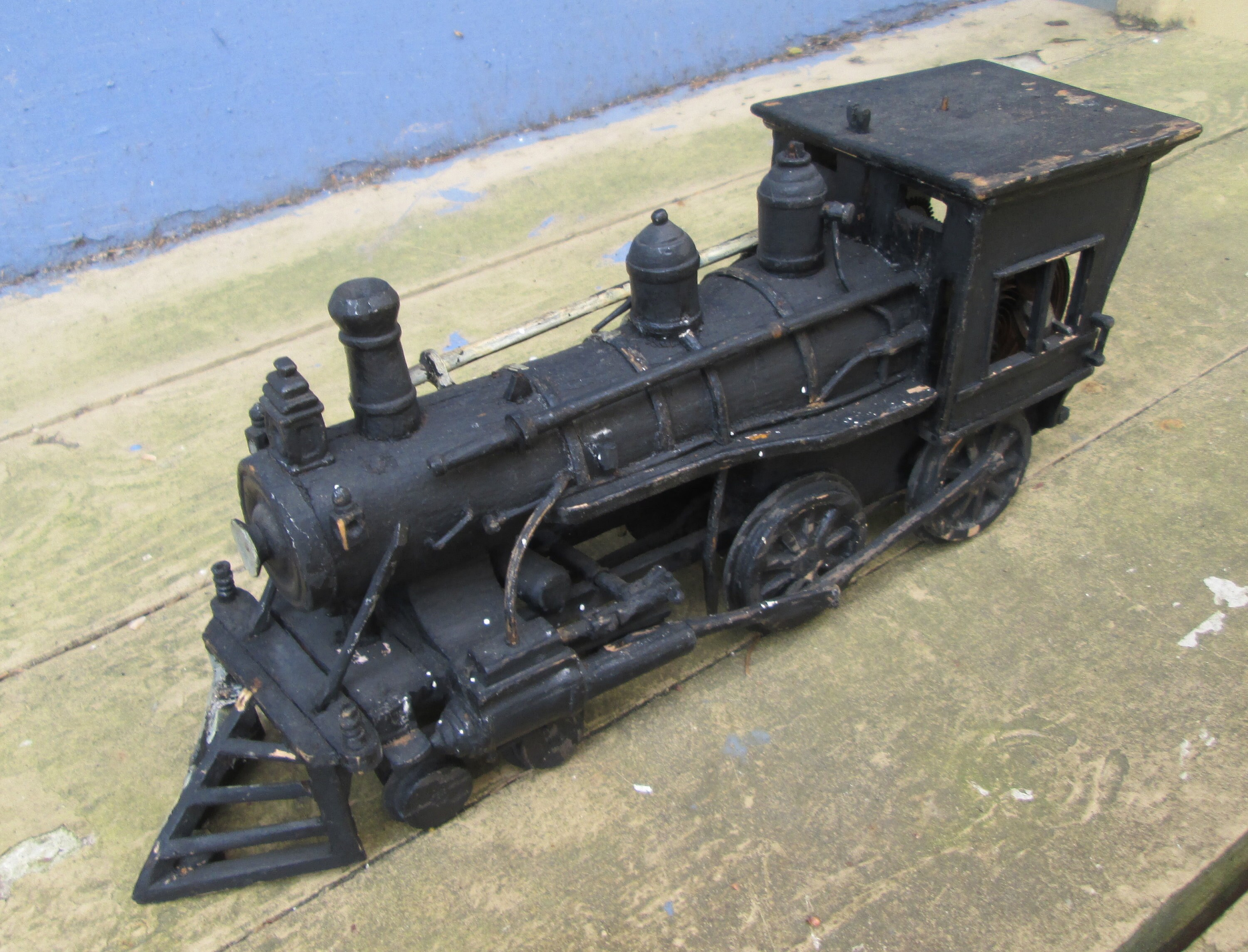 Vintage or Antique Prison Art (?) Detailed Locomotive W/ Clockwork ...