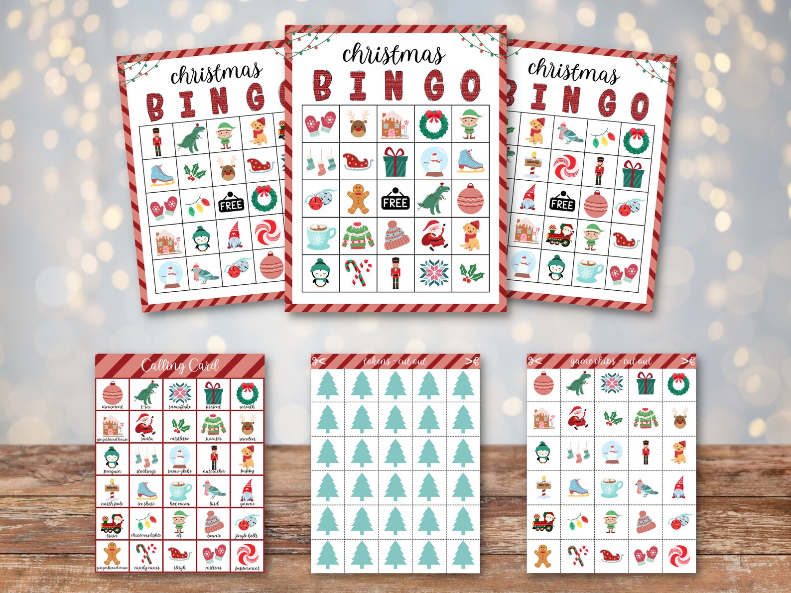 Christmas Bingo, Christmas Bingo Printable, Christmas Bingo Cards, Work ...