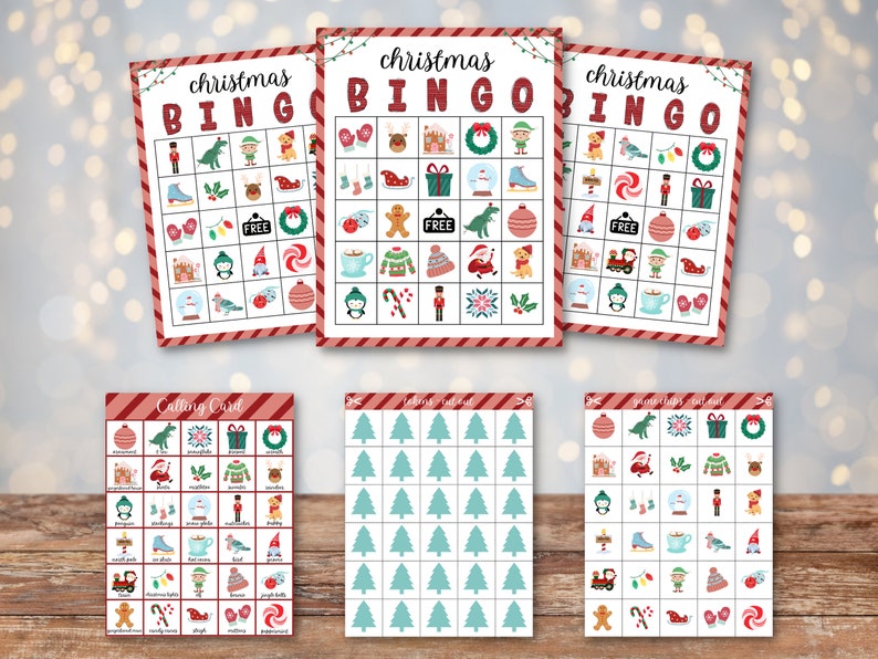 Christmas Bingo, Christmas Bingo Printable, Christmas Bingo Cards, Work ...