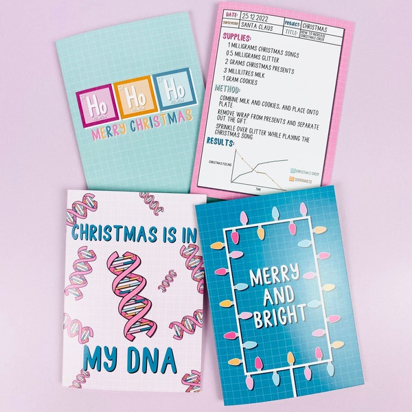 Science Christmas Card - Etsy UK
