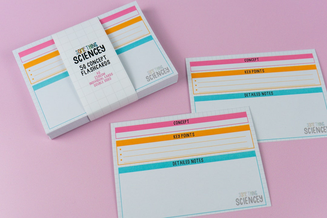 Concept Flashcards - A6, 50, Double Sided, 250GSM - Bright, Colourful ...