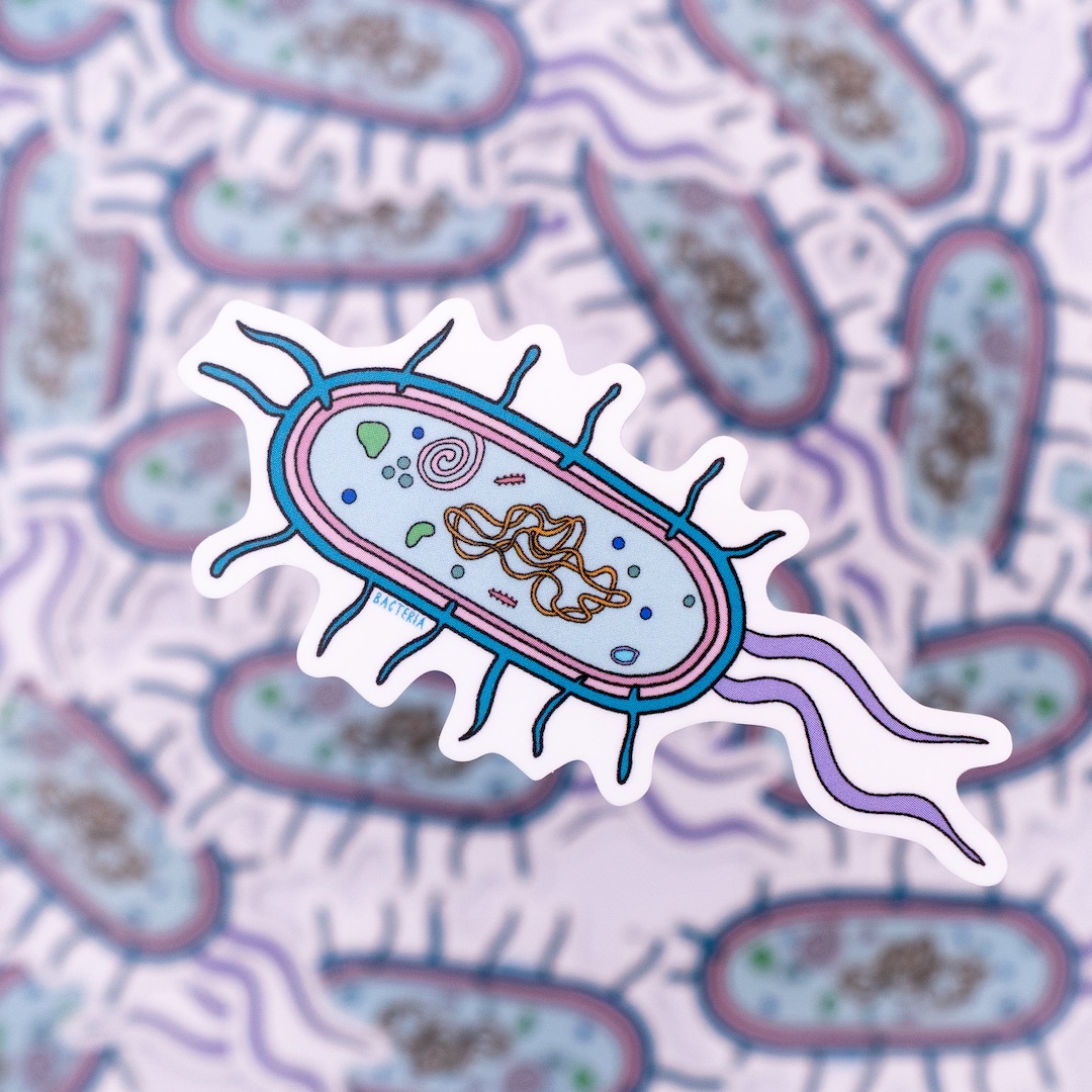Bacteria Waterproof Sticker - Biology, Microbiology,gift for Biologist ...