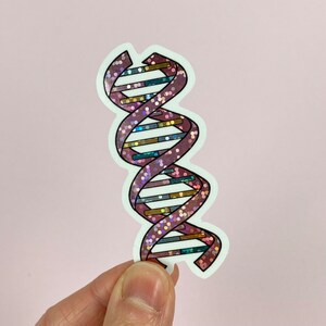 Glitter DNA Double Helix Sticker Biology, Glitter Sticker, Science ...