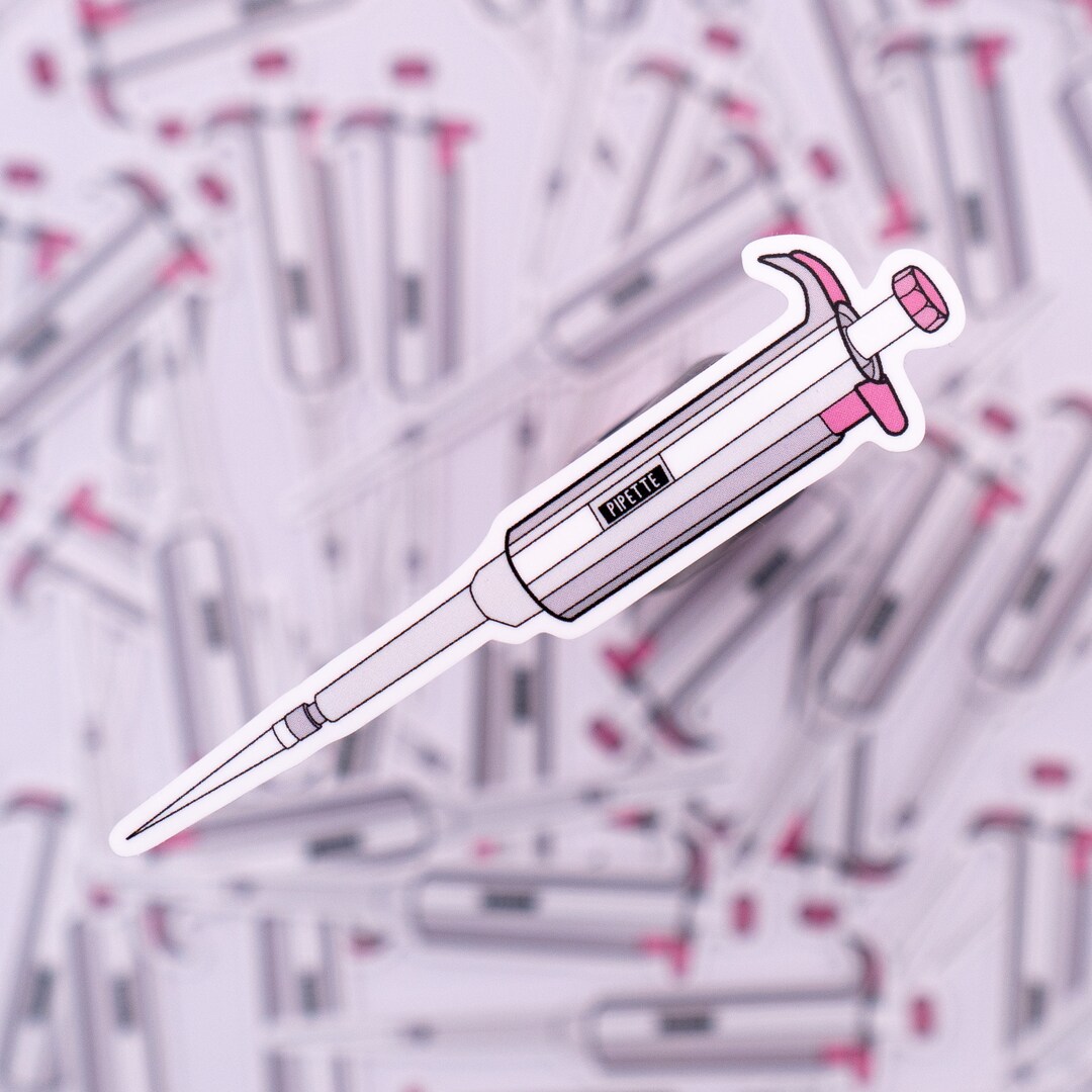 Micropipette Waterproof Sticker - Lab Equipment, Gift for Chemist ...