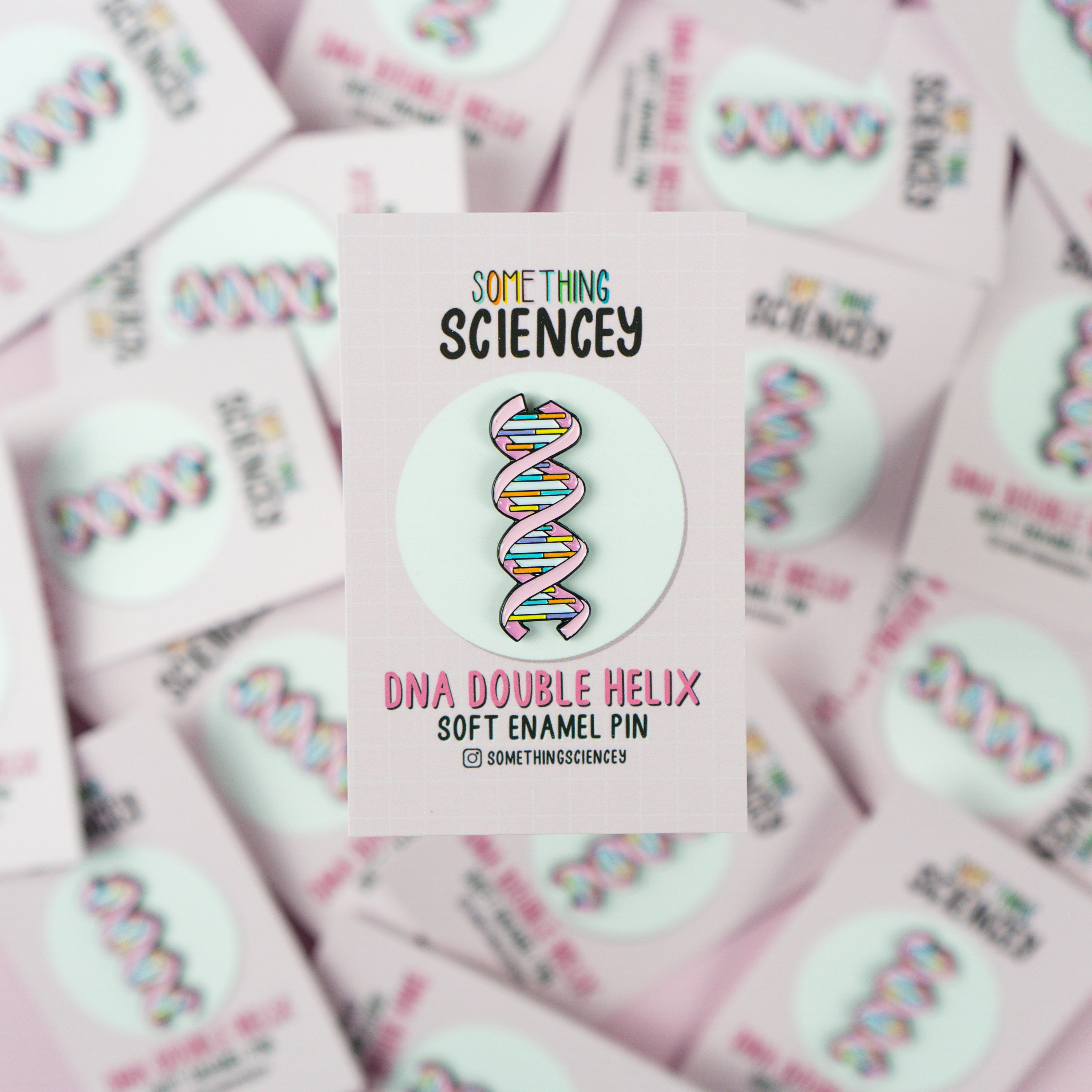 DNA Double Helix Soft Enamel Pin 35mm Biology Pin Science - Etsy