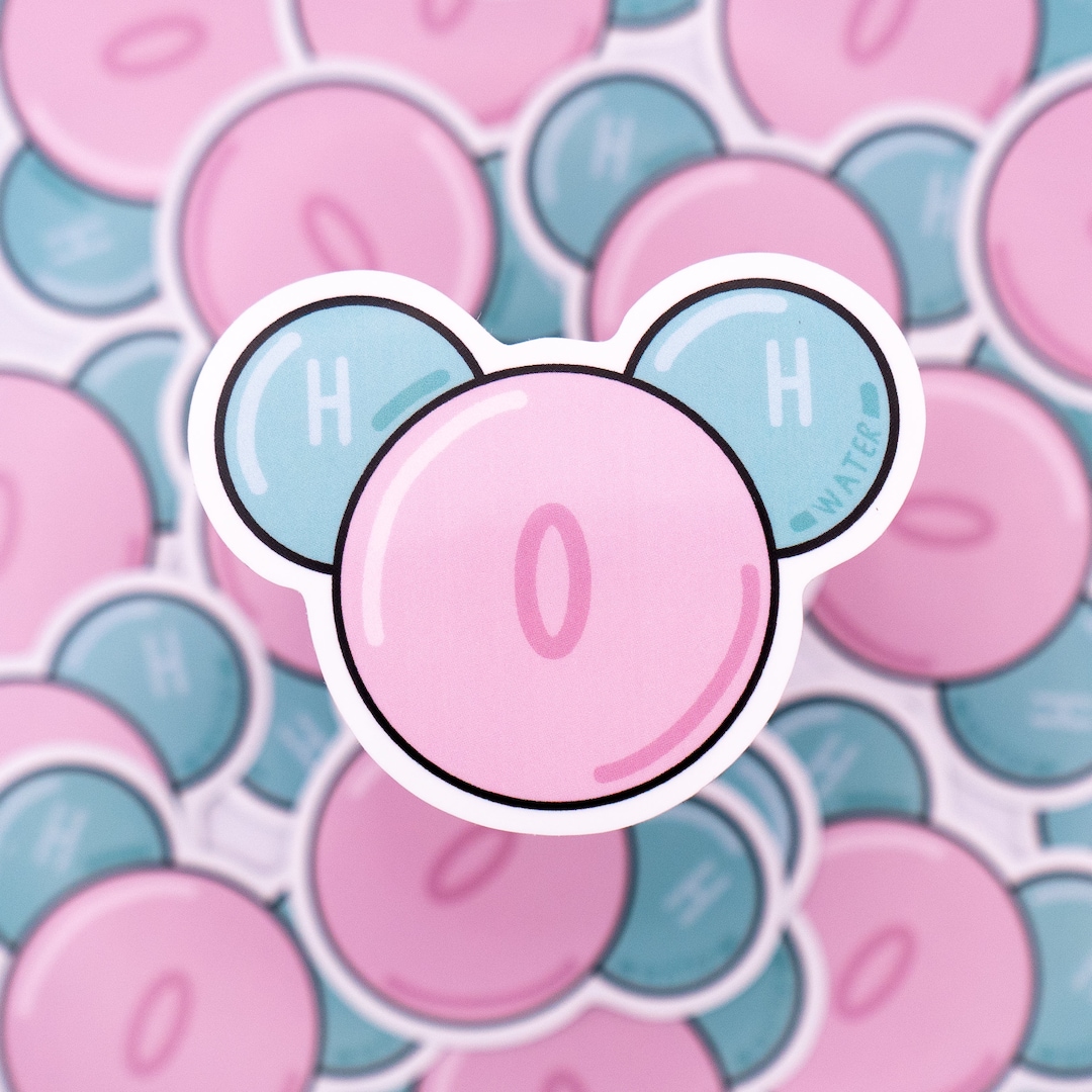 Water Molecule Waterproof Sticker - H2O Molecule, Gift for Chemist ...