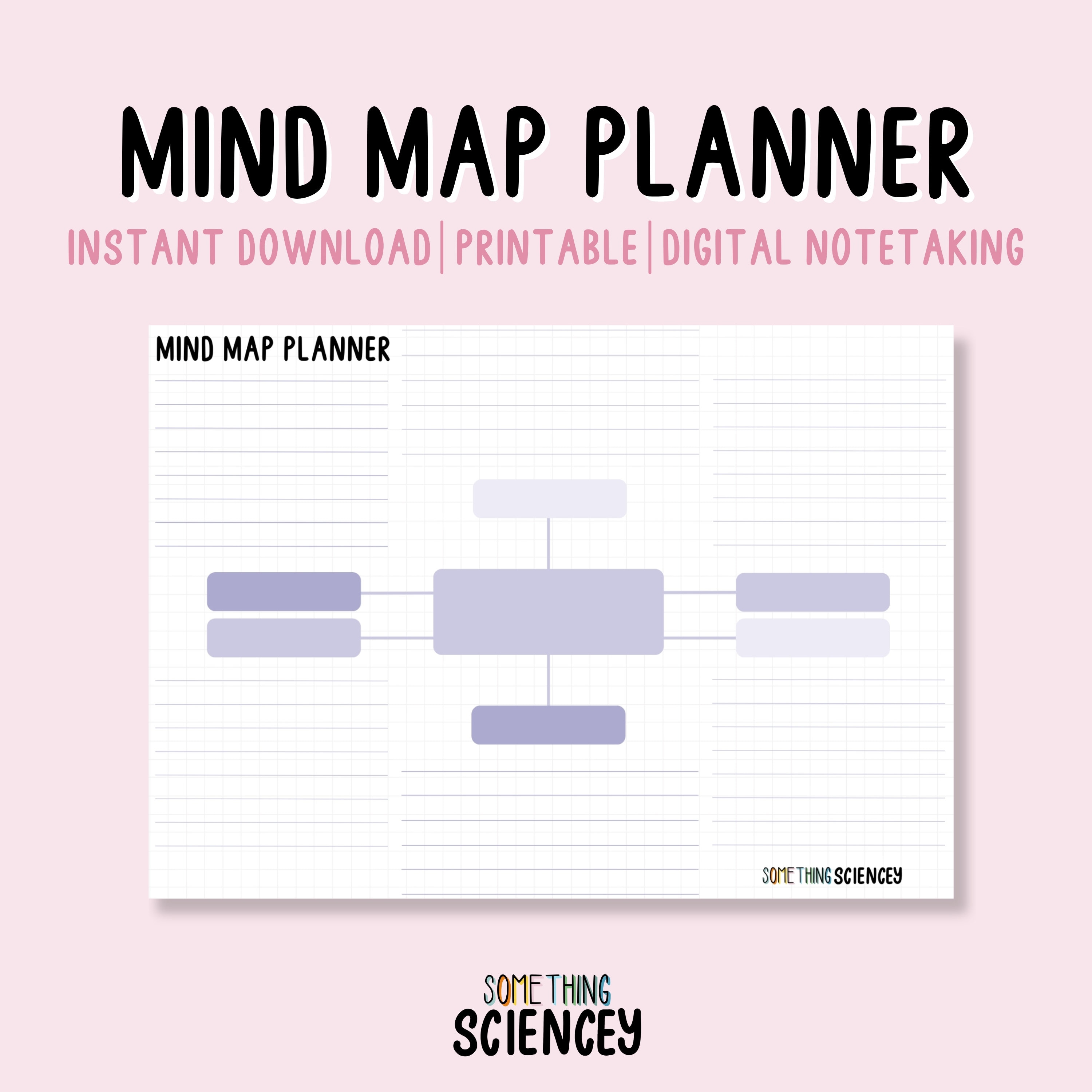 Mind Map Planner Sheets Digital Download 4 Colourways A4 - Etsy