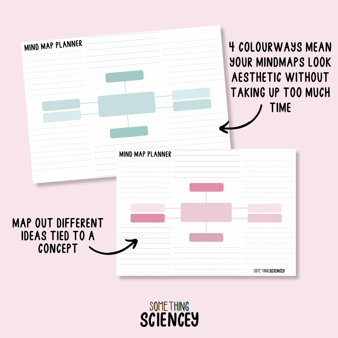 Mind Map Planner Sheets - Digital Download - 4 Colourways, A4, PDF ...