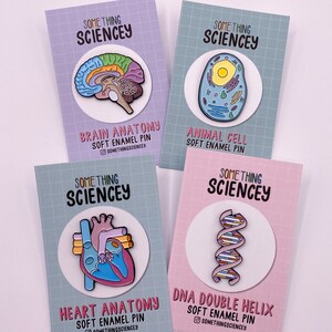 Animal Cell Soft Enamel Pin - 35mm - Biology Pin, Science Pin, Gift for ...