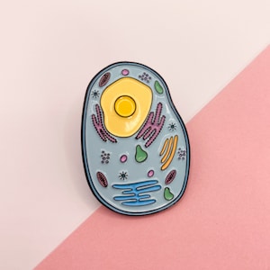 Animal Cell Soft Enamel Pin - 35mm - Biology Pin, Science Pin, Gift for ...