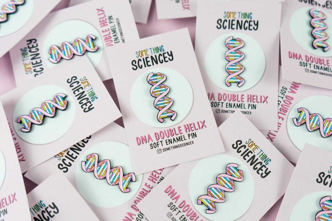 DNA Double Helix Soft Enamel Pin 35mm Biology Pin Science - Etsy