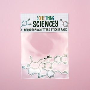 Neurotransmitters Sticker Pack Serotonin, Adrenaline/epinephrine, GABA ...