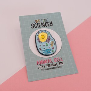 Animal Cell Soft Enamel Pin - 35mm - Biology Pin, Science Pin, Gift for Scientist, Cell Biology ...