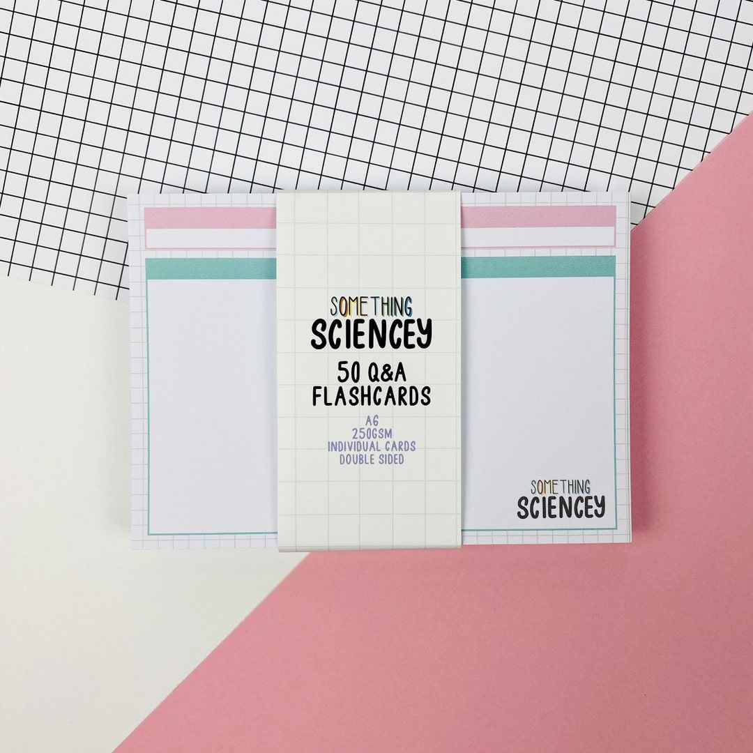 Q&A Flashcards - A6, 50, Double Sided, 250GSM - Bright, Colourful ...