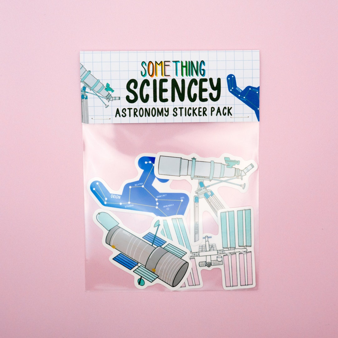 Astronomy Sticker Pack - Orion Constellation, Telescope, Hubble Space ...